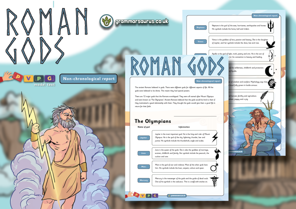 Year 4 PVPG Model Text – Non-chronological report – Roman Gods ( gbsct ...