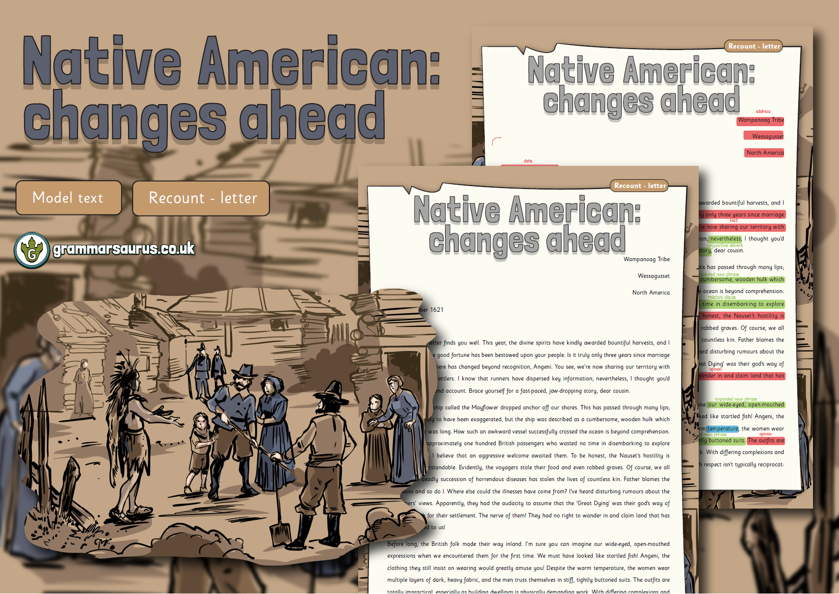 Year 5 Model Text – Diary entry – Native American: changes ahead ...