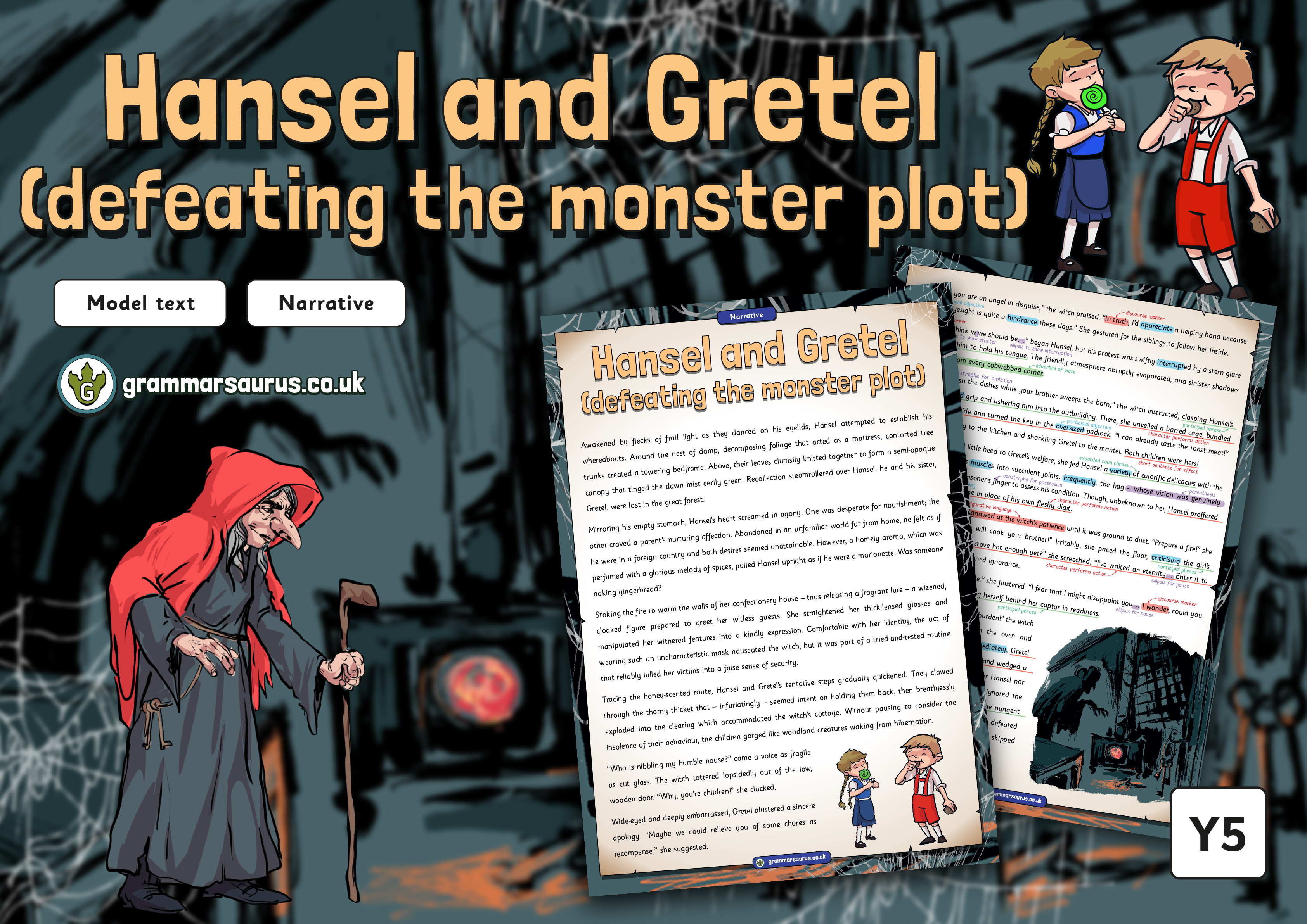 Year 5 Model Text – Narrative – Hansel and Gretel (defeating the ...