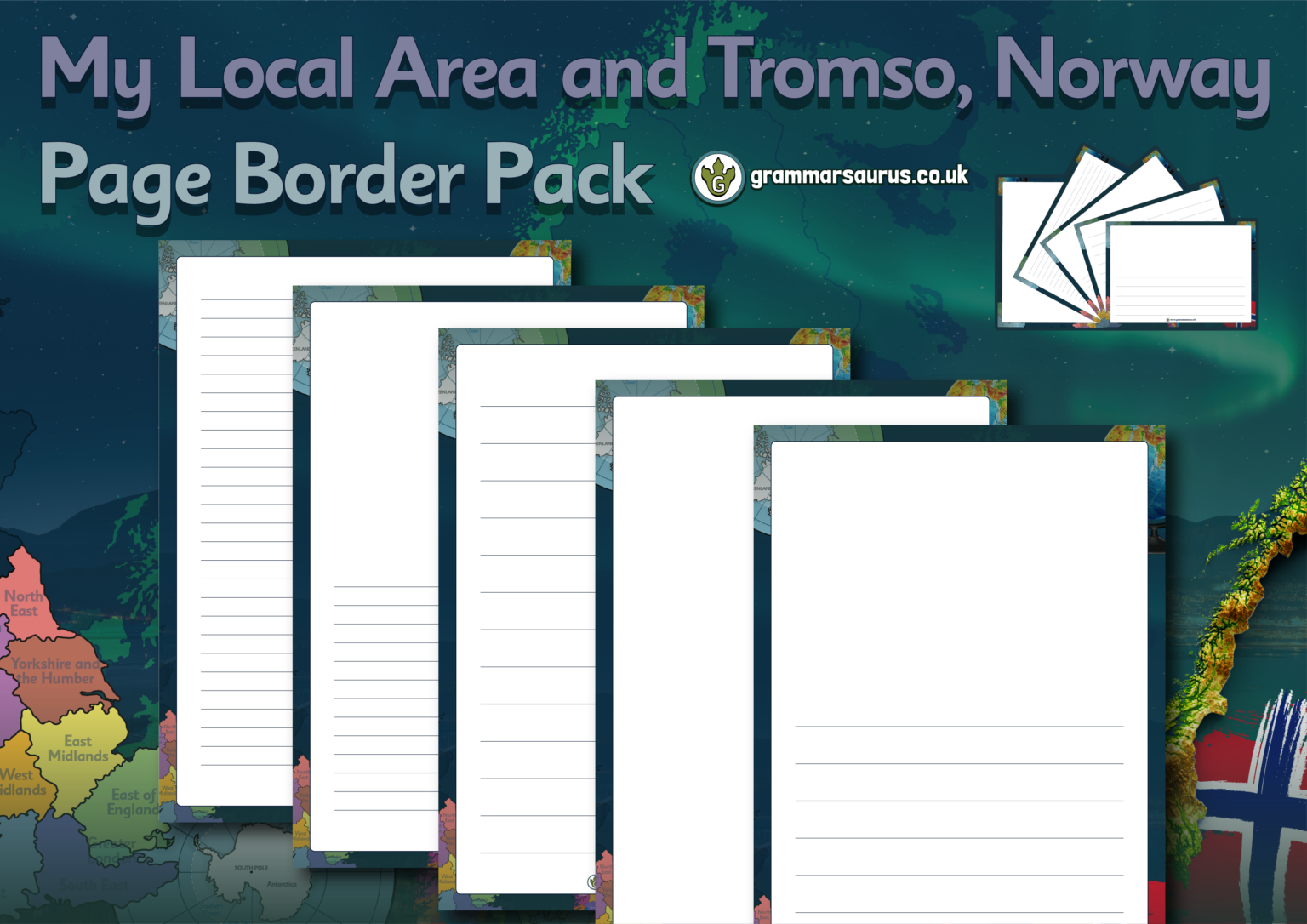 Year 2 Geography – My Local Area and Tromso, Norway - Page Border Pack ...