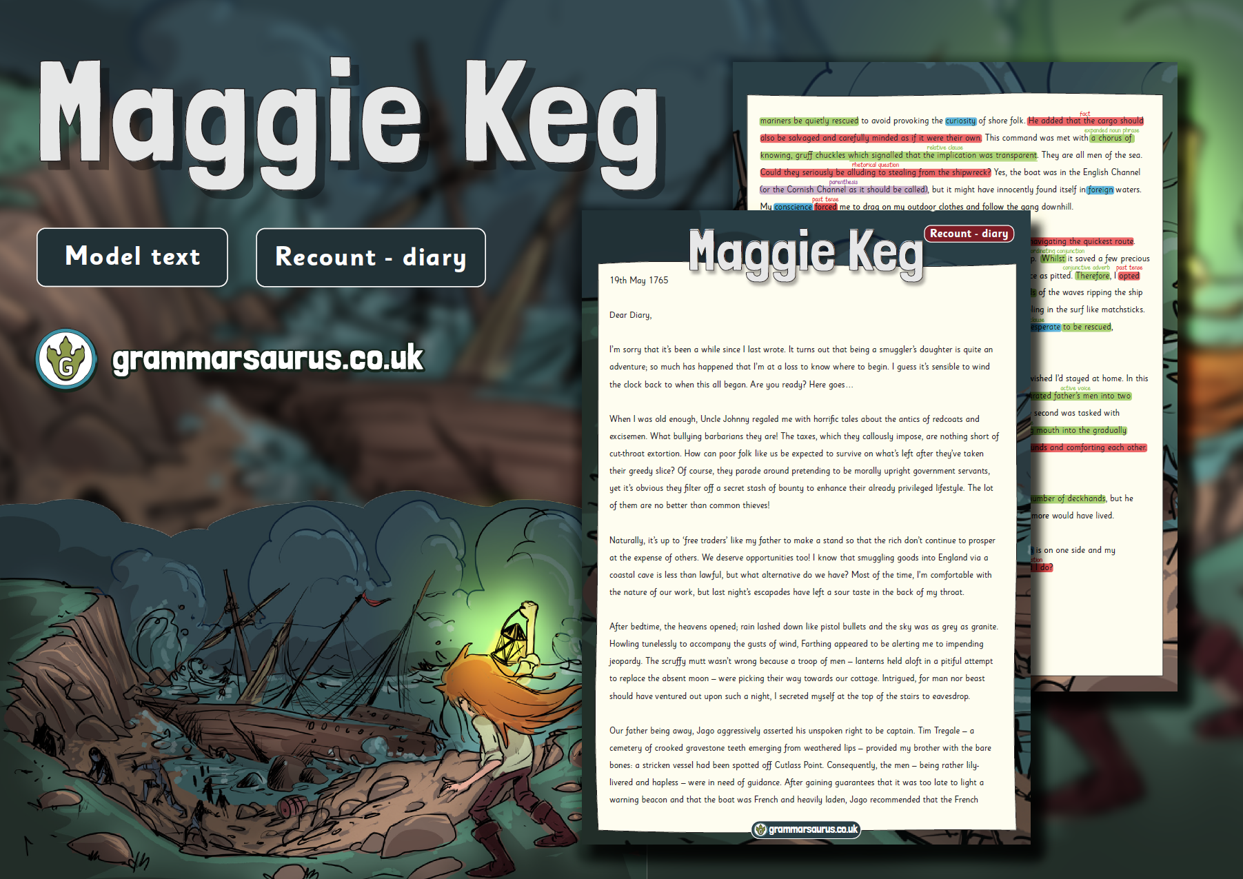 Year 6 Model Text – Recount diary – Maggie Keg - Grammarsaurus