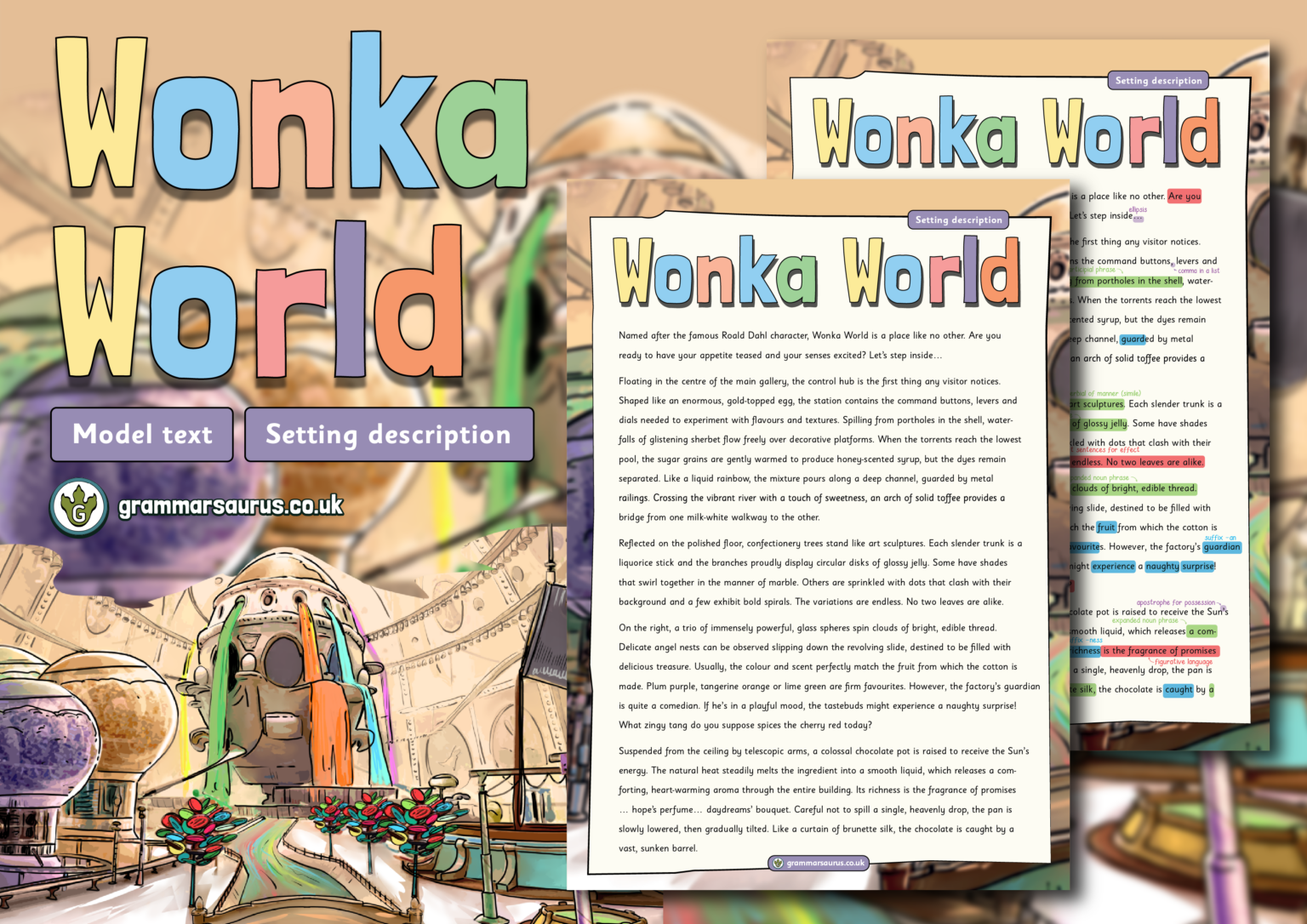Year 4 Model Text – Setting description – Wonka World - Grammarsaurus