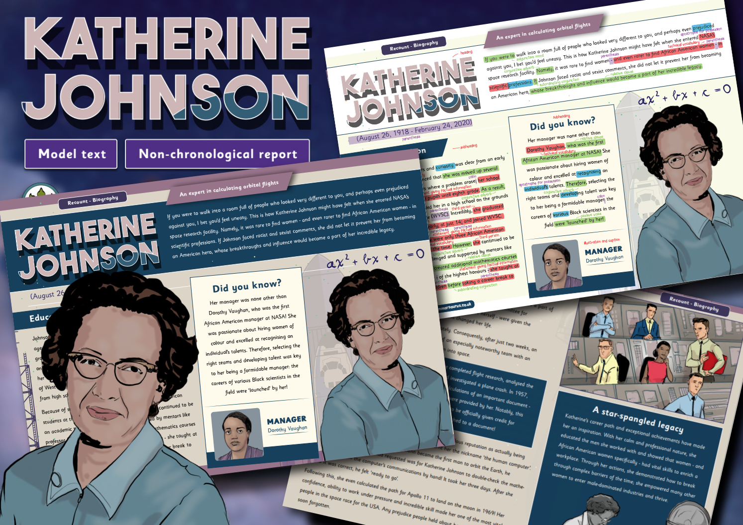 Year 6 Model Text – Non-chronological report – Katherine Johnson ...