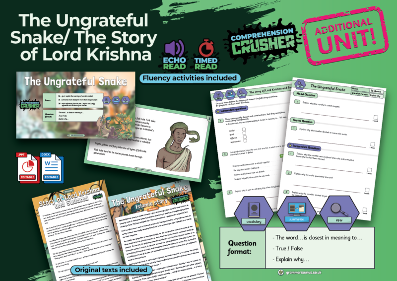 Year 5 Comprehension Crusher Reading Scheme – Additional Unit - The ...
