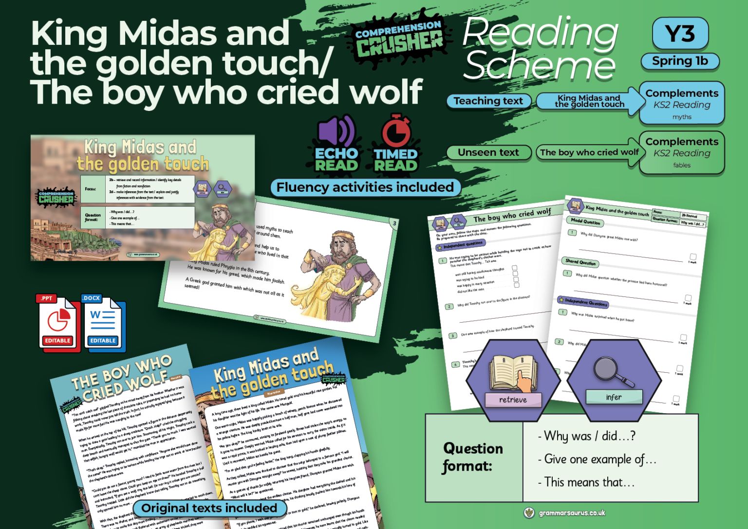 Year 3 Comprehension Crusher Reading Scheme – Spring 1b– King Midas and ...