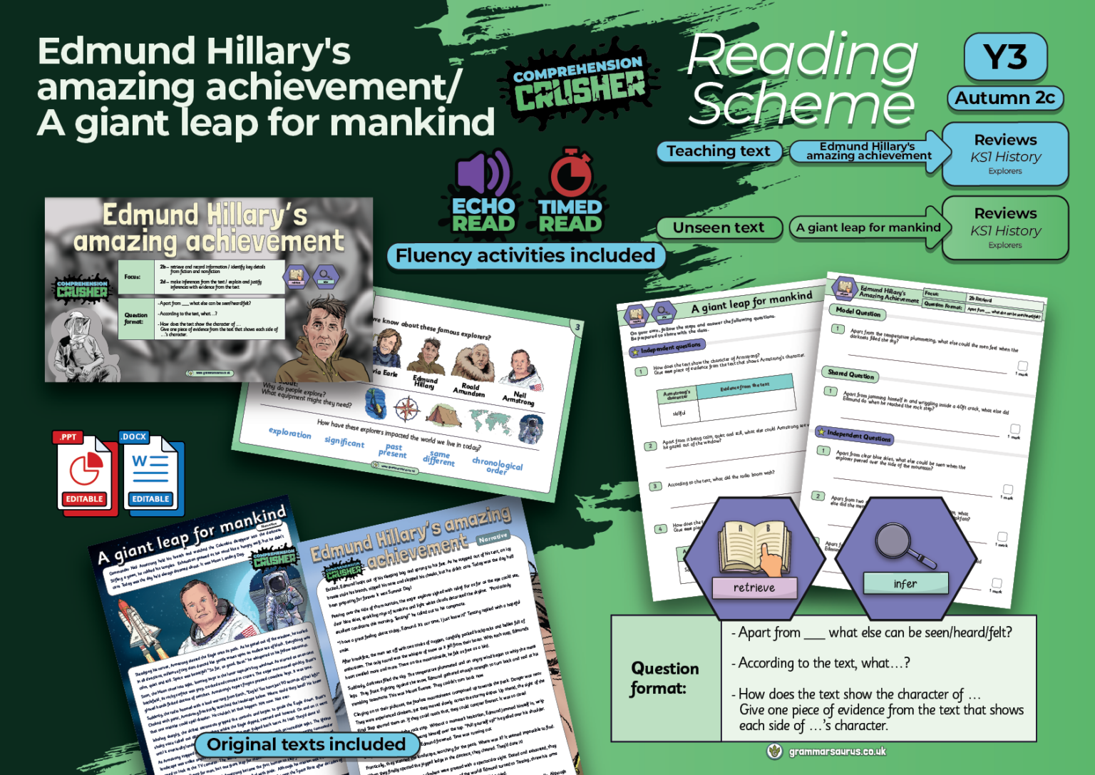 Year 3 Comprehension Crusher Reading Scheme – Autumn 2c – Edmund Hilary ...