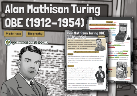 Year 3 Model Text – Biography – Alan Mathison Turing OBE (1912-1954 ...