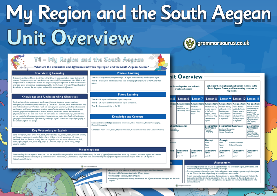 Year 4 Geography - My Region and the South Aegean - Unit Overview ...