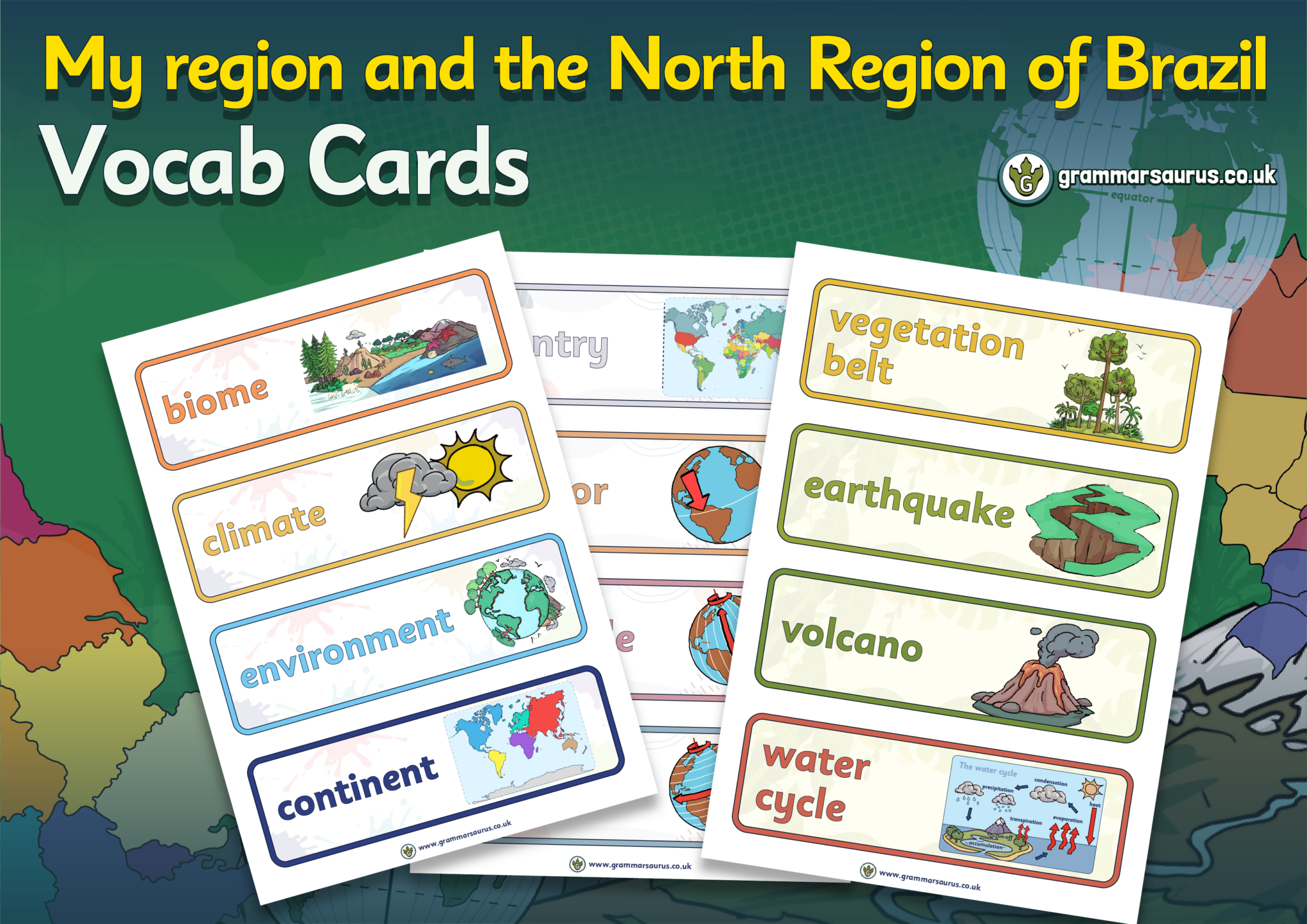 Year 5 Geography – My Region and the North Region of Brazil – Vocab ...