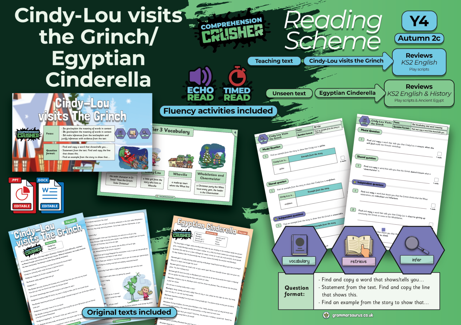 Year 4 Comprehension Crusher Reading Scheme – Autumn 2c - Cindy-Lou ...