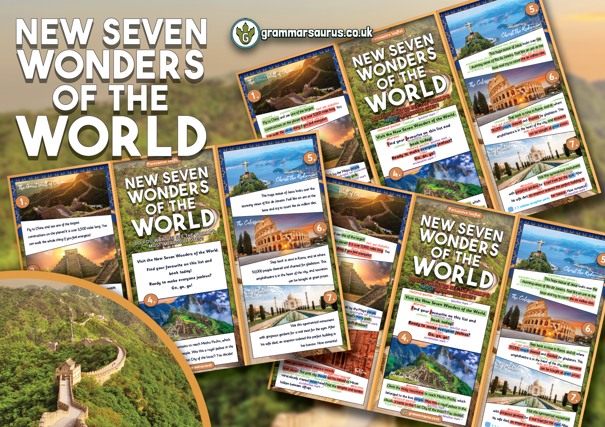 Year 2 Model Text – Persuasive leaflet – New Seven Wonders of the World ...