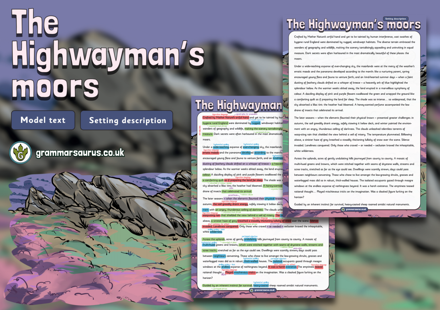 Year 6 Model Text – Setting Description – The Highwayman's Moors ...