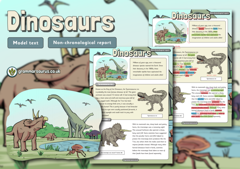 Year 4 Model Text – Non-chronological report – Dinosaurs - Grammarsaurus