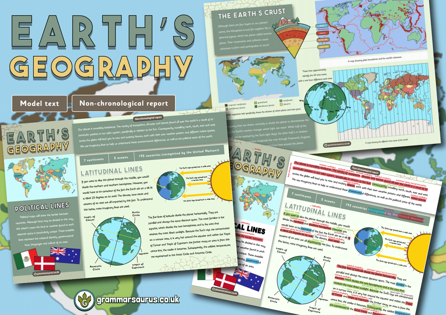 Year 6 Model Text – Non-chronological report – Earth's Geography ...