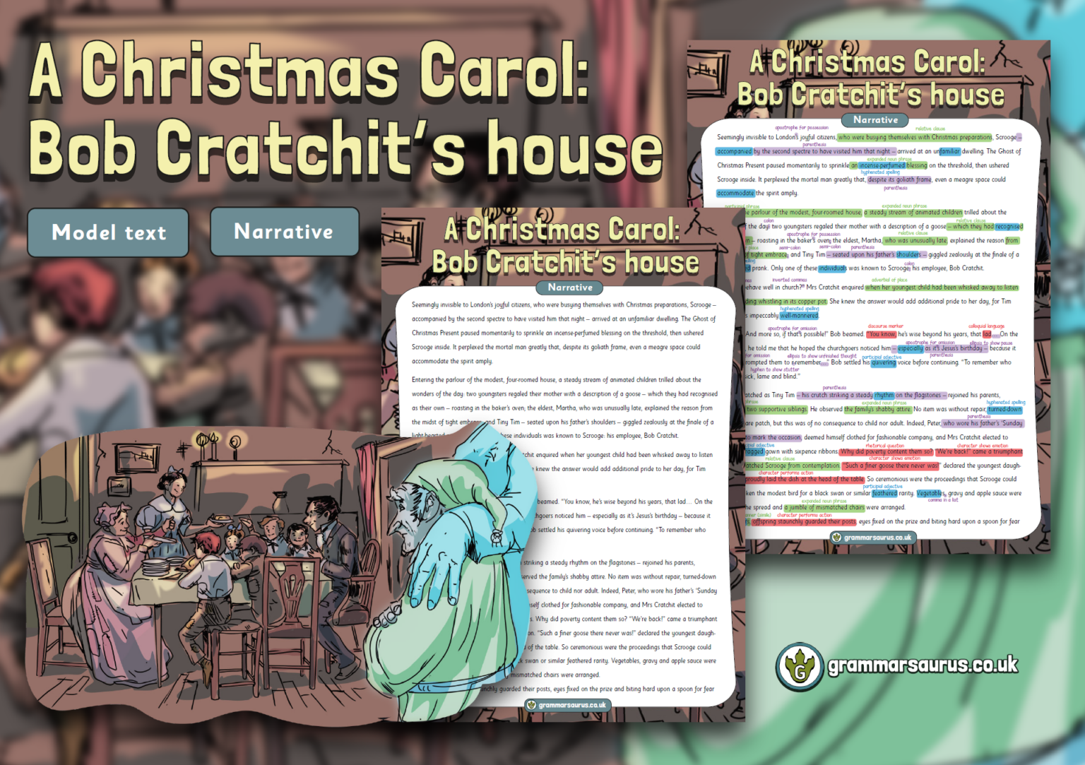 Year 6 Model Text – Narrative – A Christmas Carol: Bob Cratchit's house ...