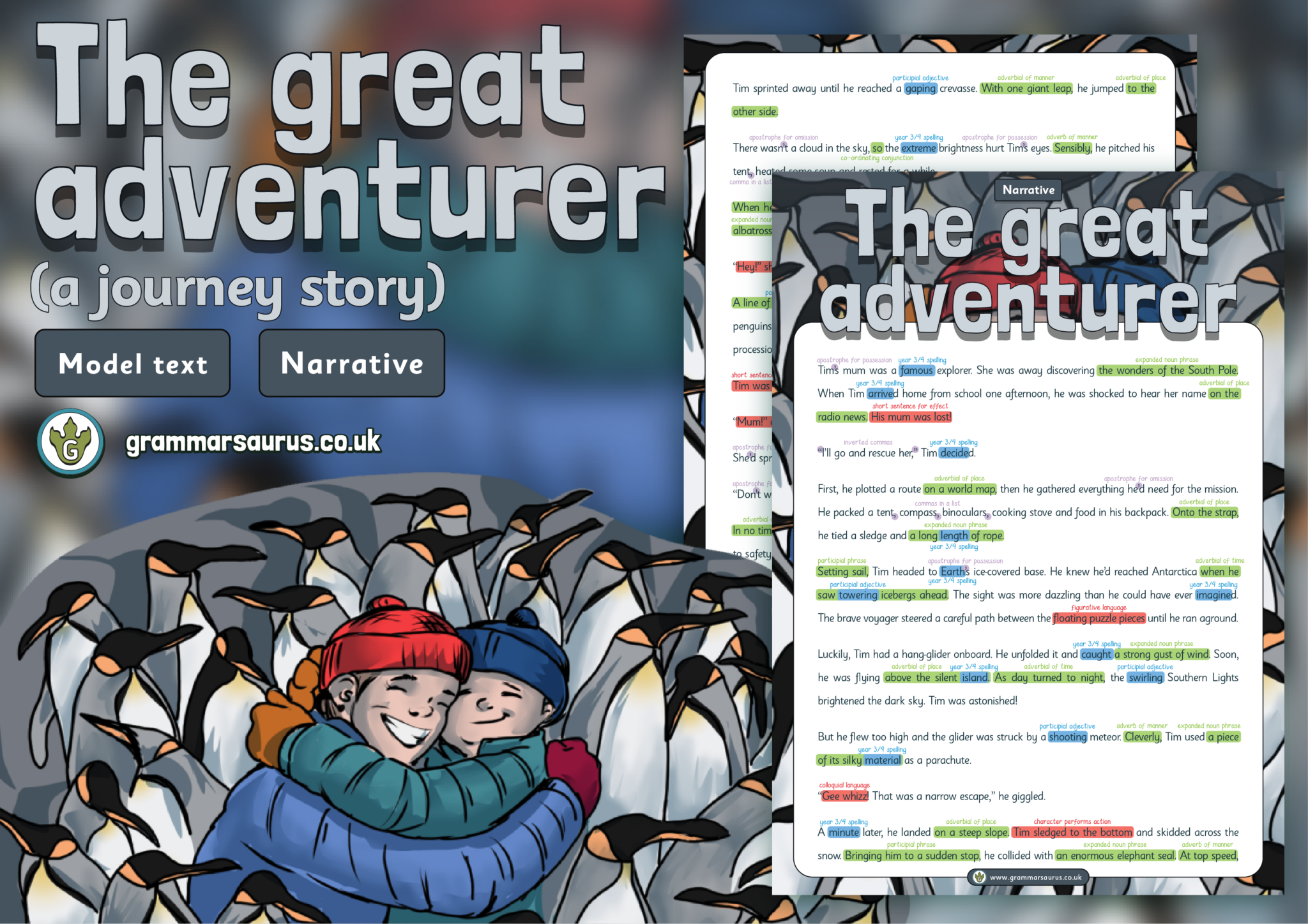 Year 3 Model Text - Narrative – The great adventurer (a journey story ...