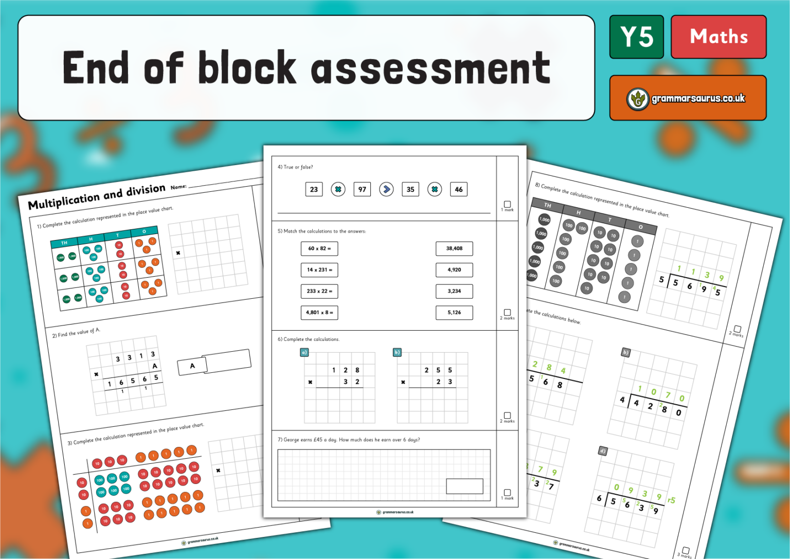 Year 5 Multiplication and Division (Part 2) – End of block assessment ...