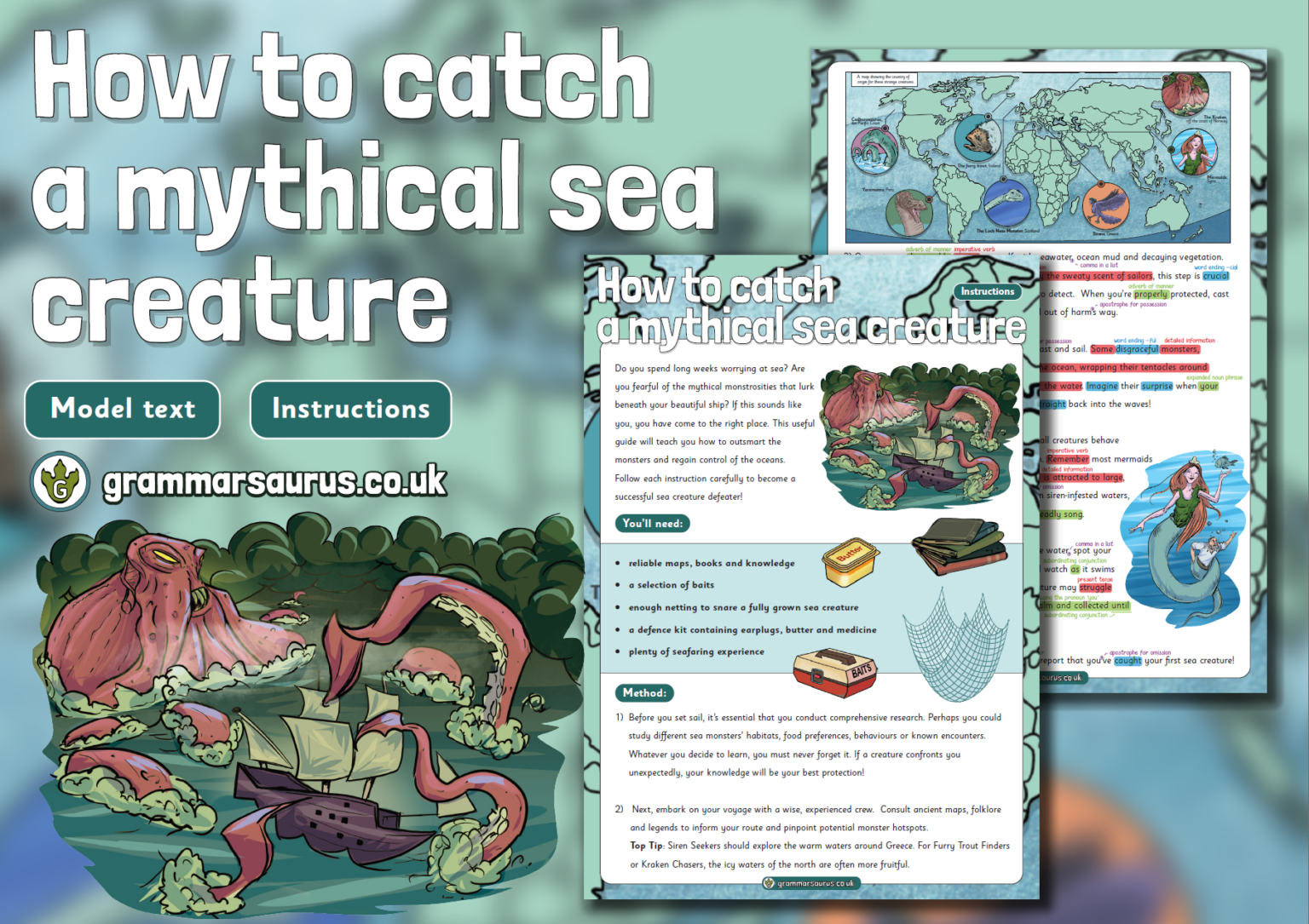 Year 4 Model Text – Instructions – How to catch a mythical sea creature ...