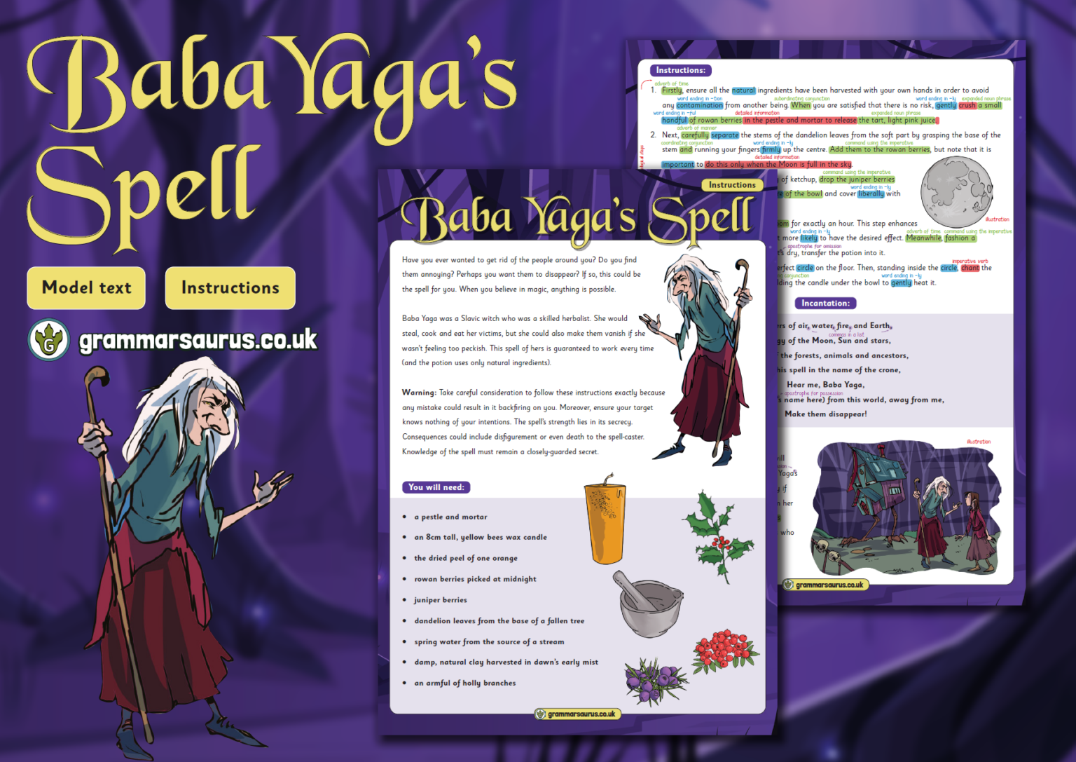 Website advert - Grammarsaurus