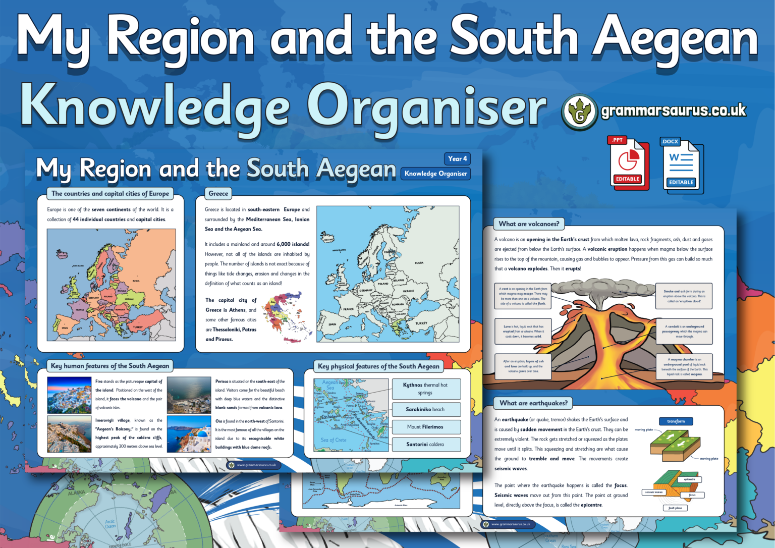 Year 4 Geography - My Region and the South Aegean - Knowledge Organiser ...