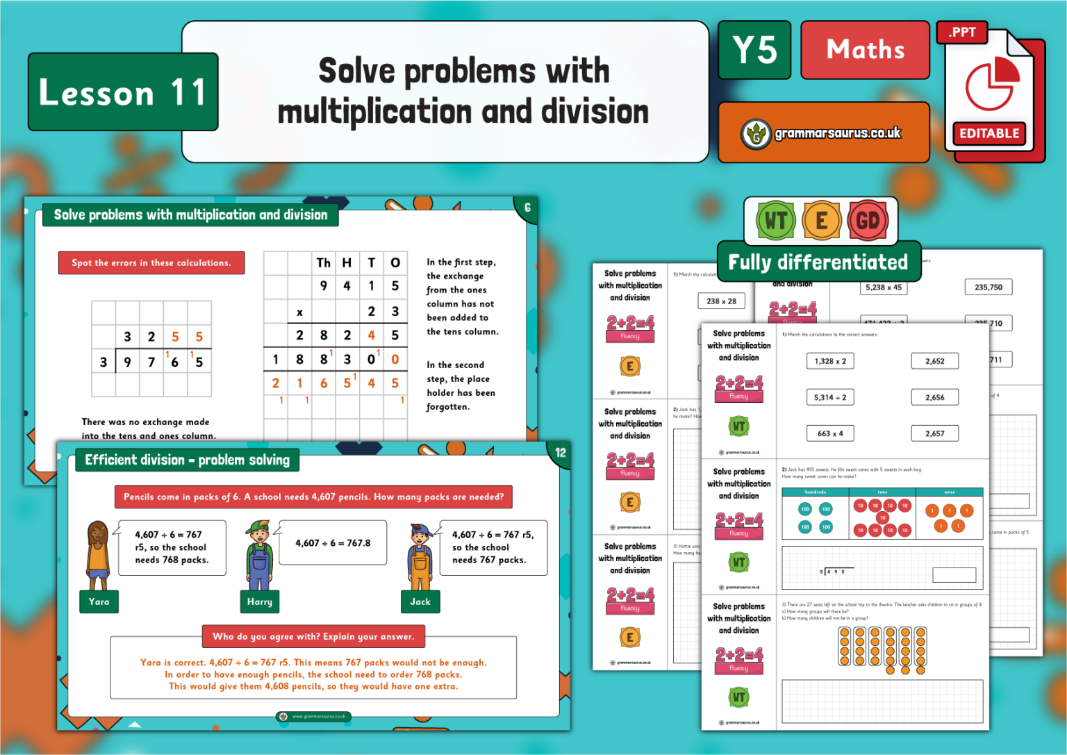 Year 5 Multiplication and Division (Part 2) - Solve problems with ...