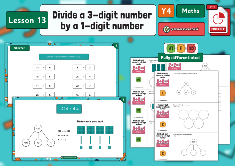 Year 4 – Multiplication and Division Part 2 - Divide a 3-digit number ...