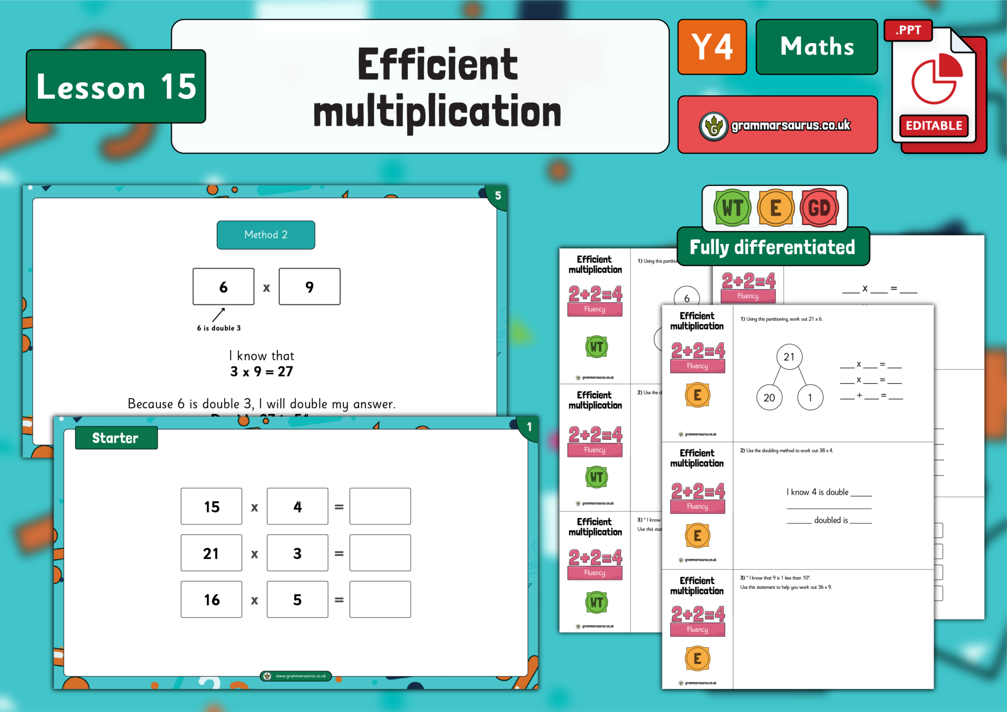 Year 4 – Multiplication and Division Part 2 - Efficient multiplication ...