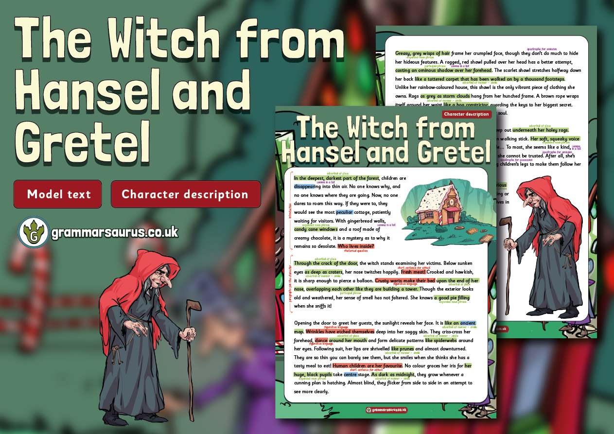 Year 3 Model Text – Character description – The witch from Hansel and ...