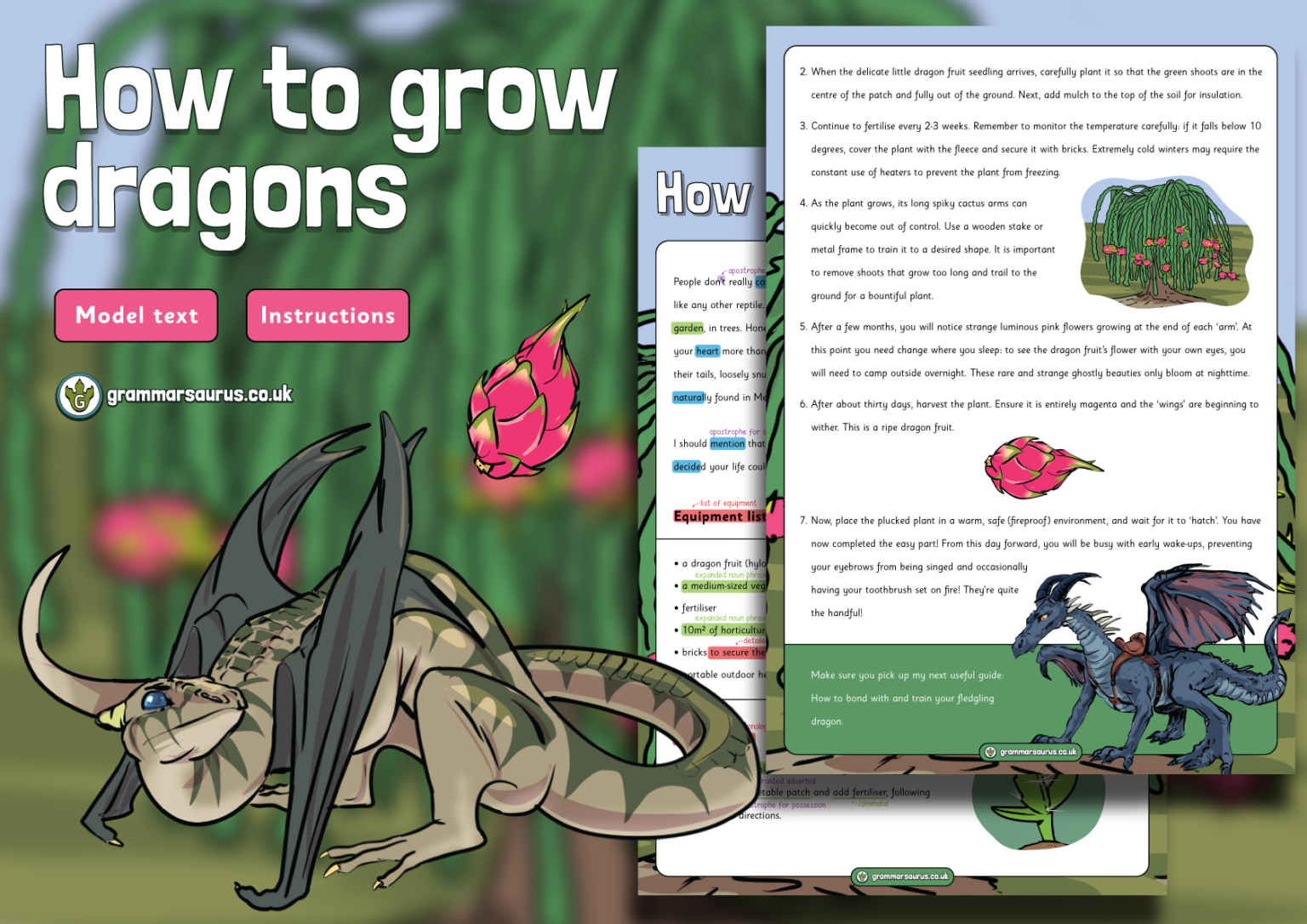 Year 4 Model Text – Instructions – How to grow dragons - Grammarsaurus