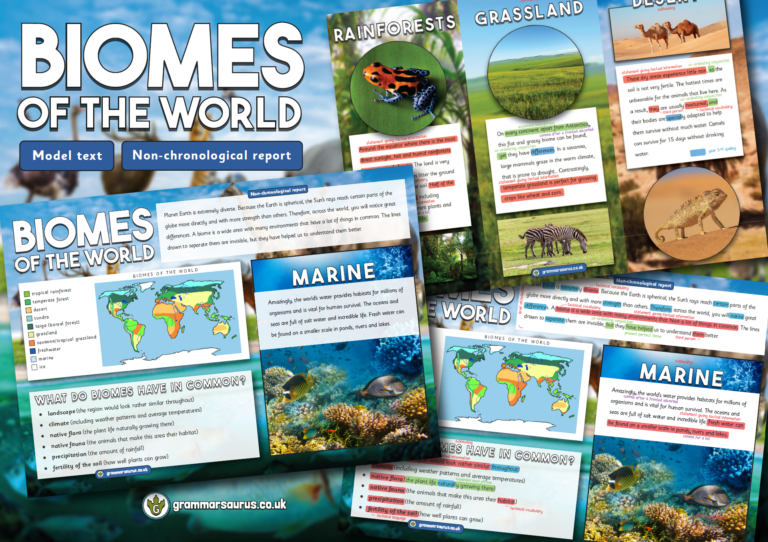 Year 4 Model Text – Non-chronological report – Biomes of the world ...