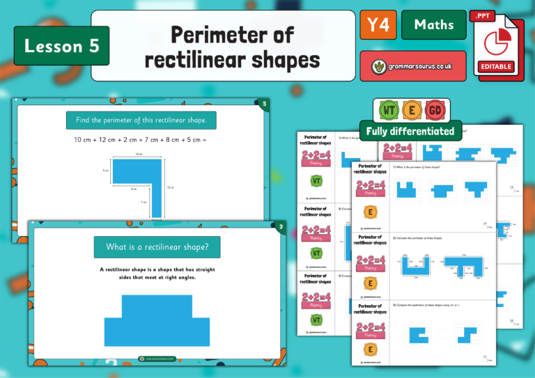 Year 4 Length and Perimeter – Perimeter of rectilinear shapes – Lesson ...
