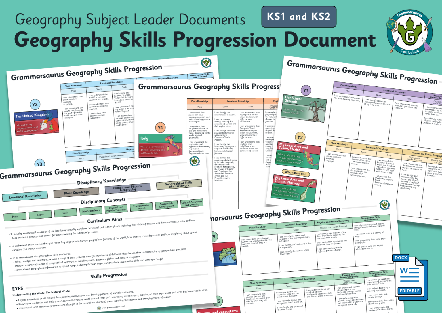Geography Skills Progression - Grammarsaurus