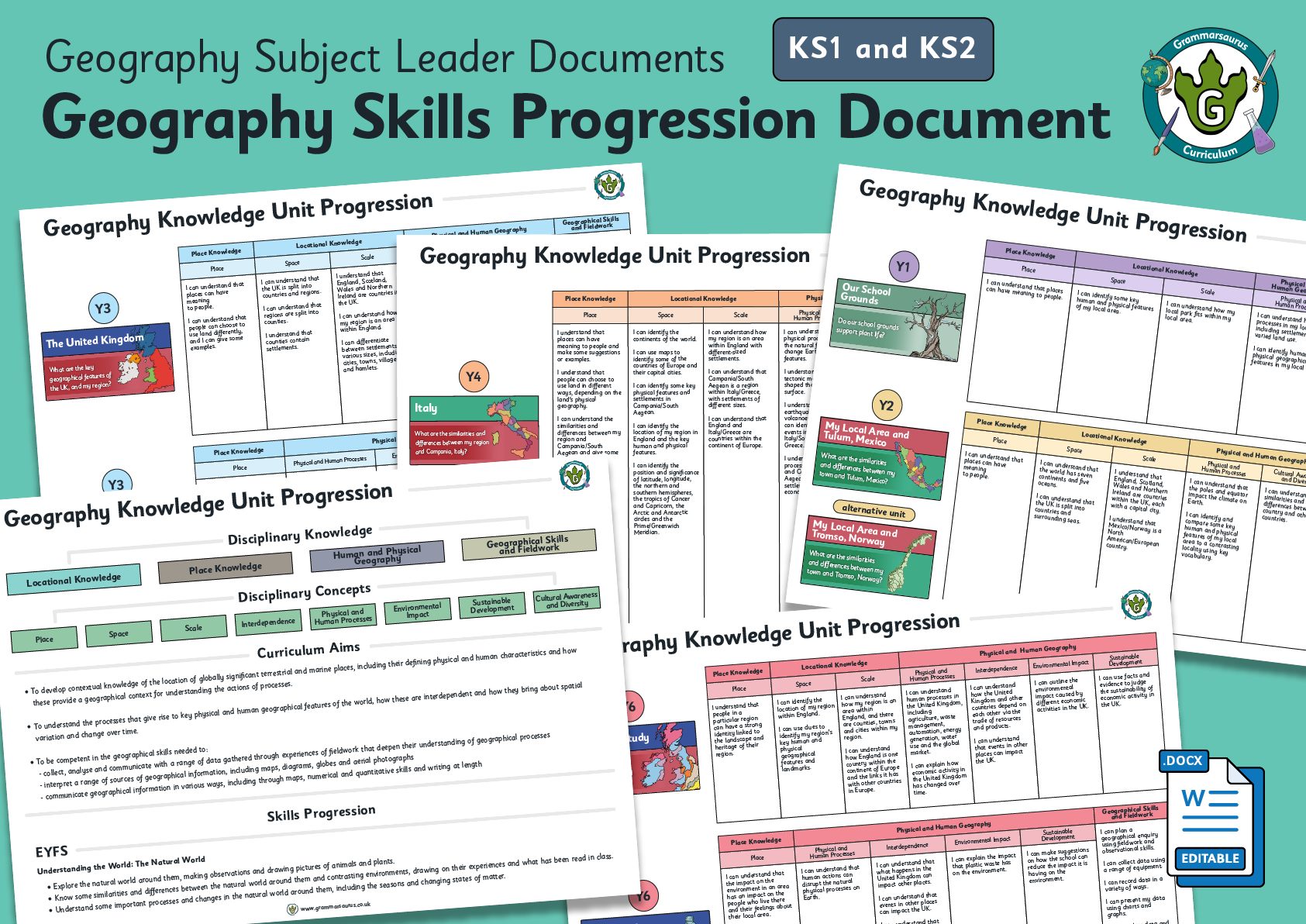 Geography Skills Progression - Grammarsaurus