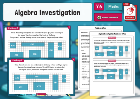 Year 6 Algebra – Algebra investigation - Grammarsaurus