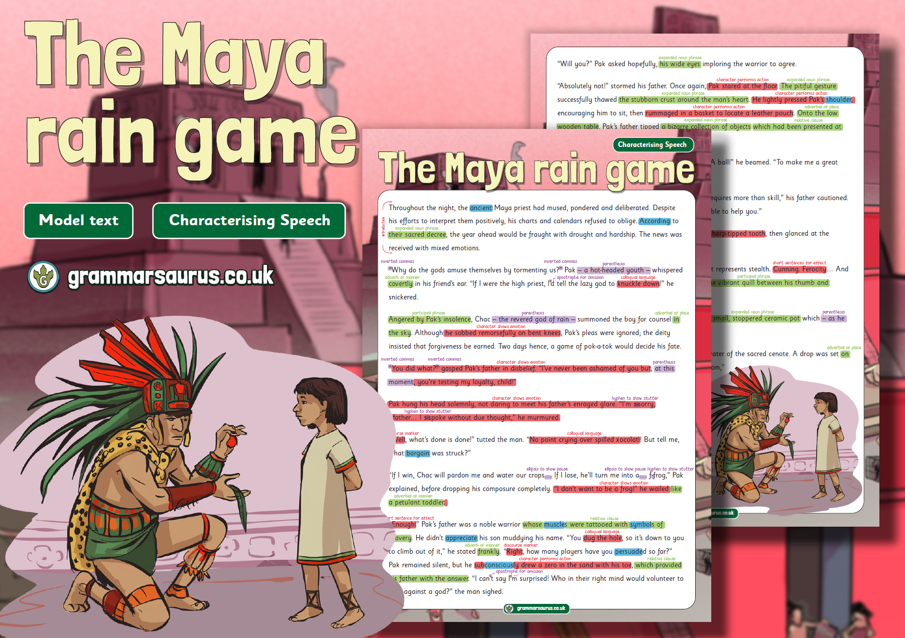 Year 5 Model Text – Characterising Speech – The Maya rain game ...