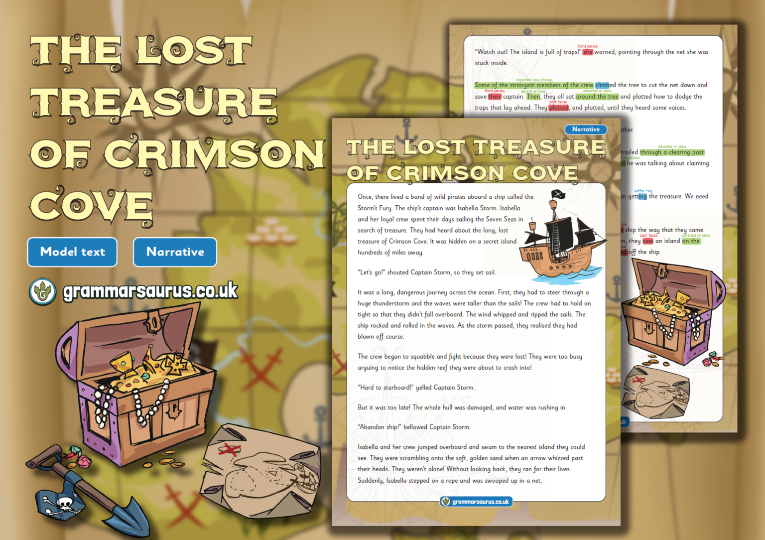Year 2 Model Text – Narrative - The lost treasure of Crimson Cove ...