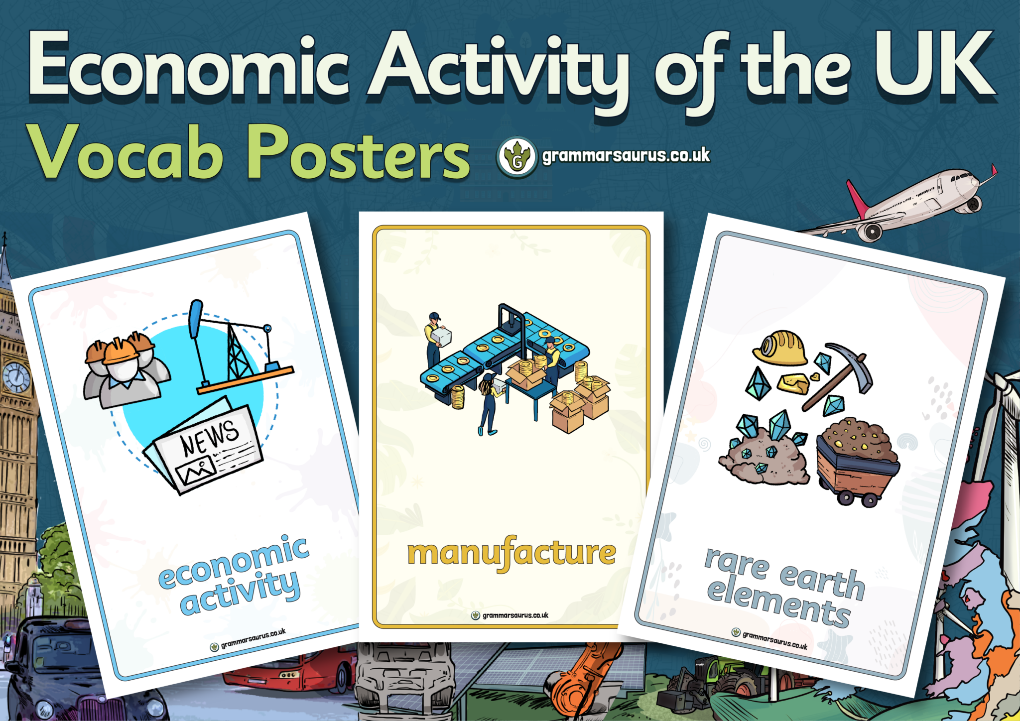 Year 6 Geography – Economic Activity of the UK – Vocab Posters ...
