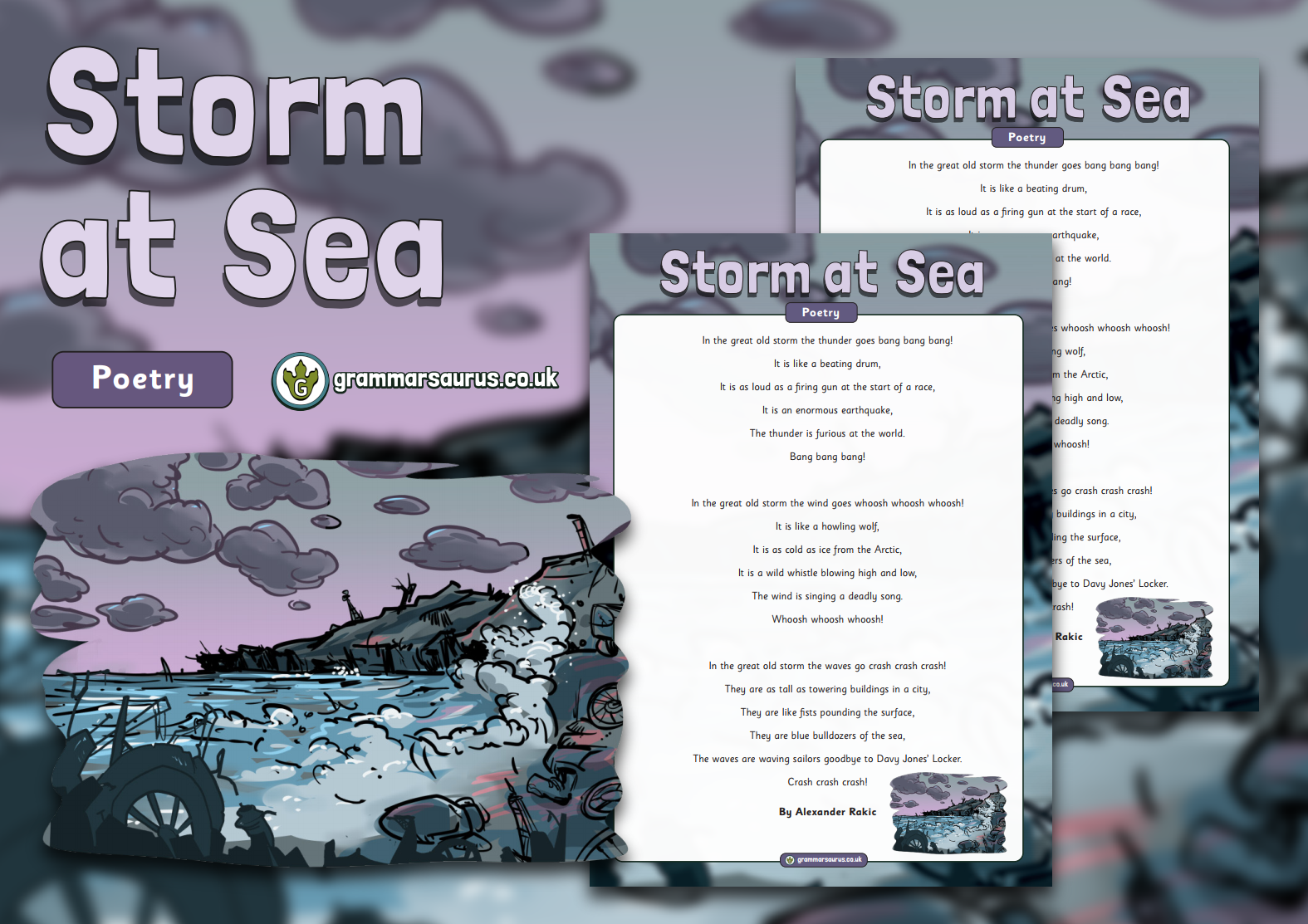 Year 4 Model Text - Poetry - Storm at Sea ( gbsct P4 , 3rd Grade & 3rd ...