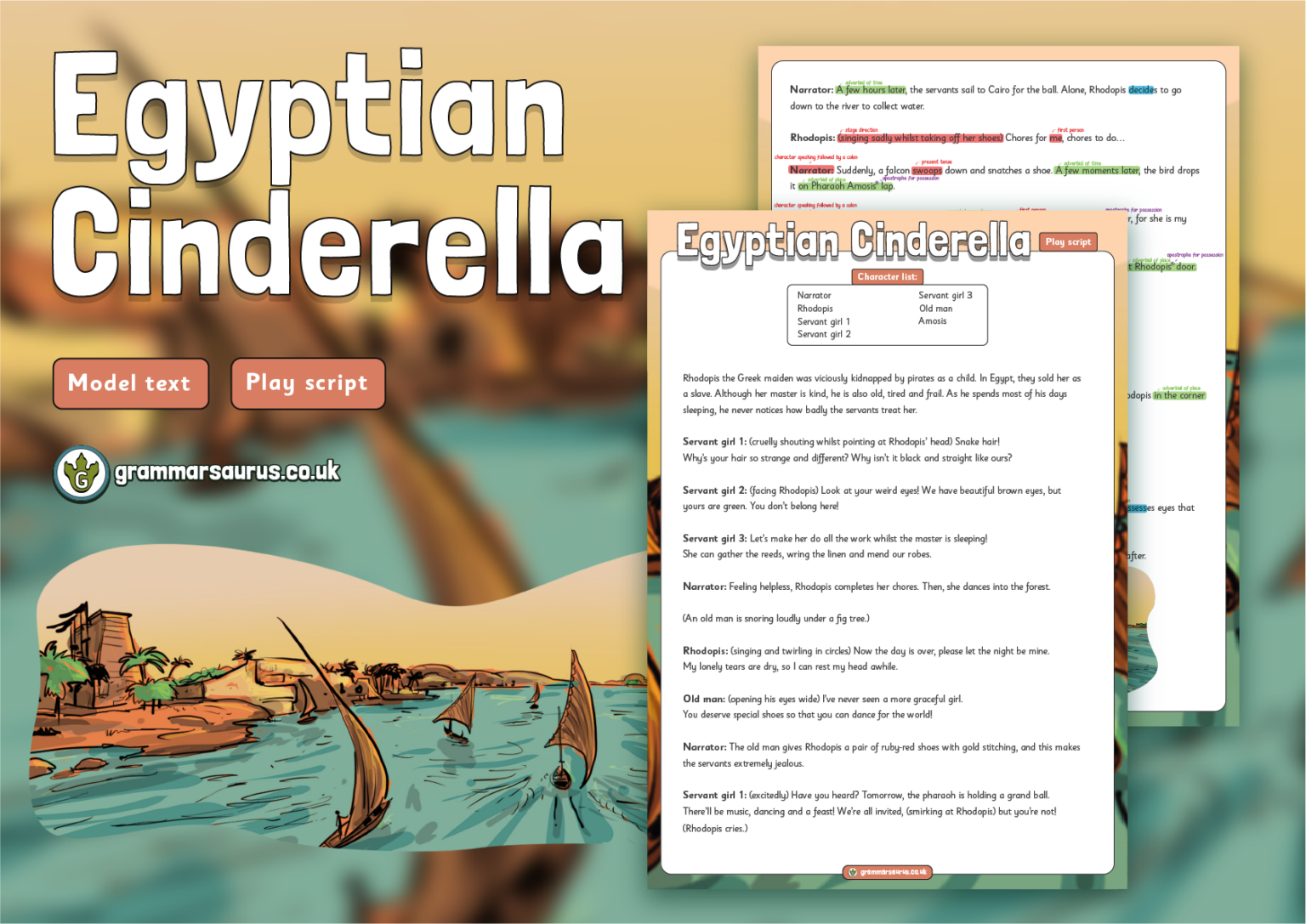 Year 3 Model Text – Playscript – Egyptian Cinderella - Grammarsaurus