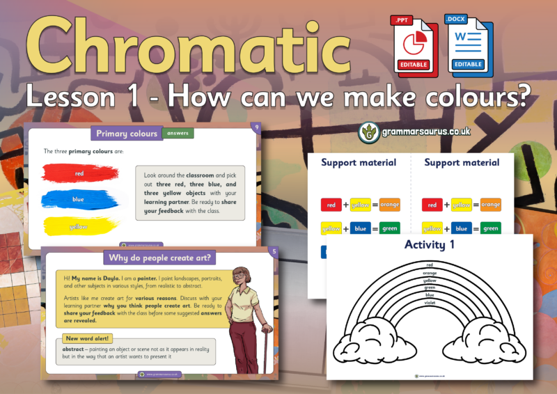 Y1 Art - Grammarsaurus