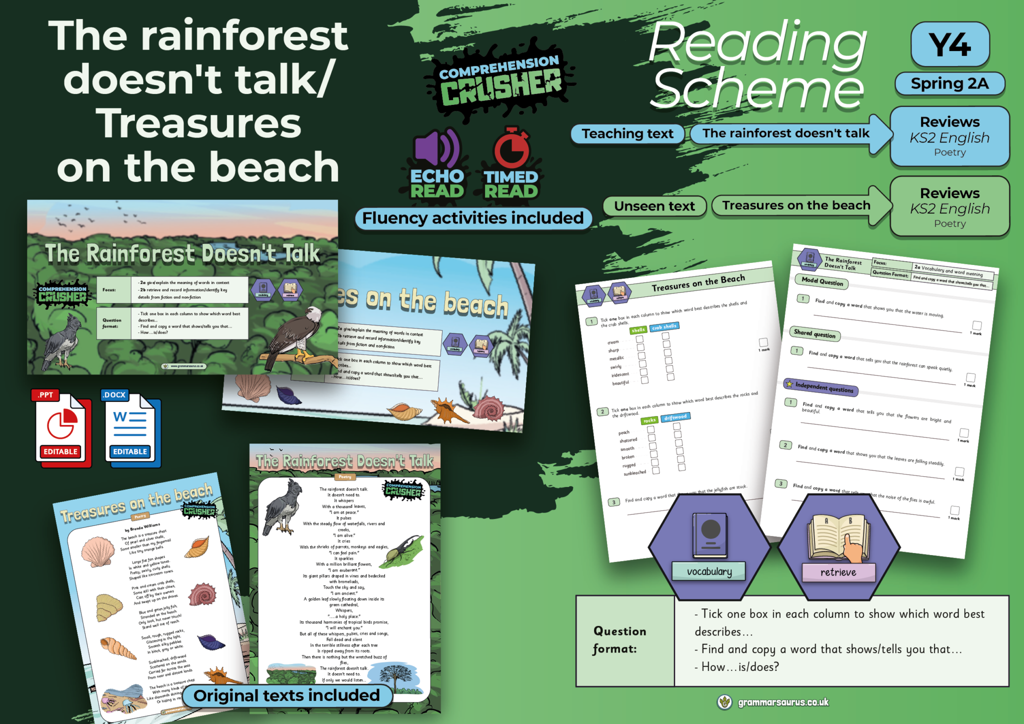 Year 4 Comprehension Crusher Reading Scheme – Spring 2a - The ...
