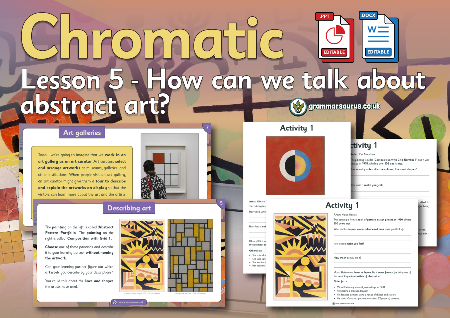 Year 1 Art – Chromatic – How can we talk about abstract art? Lesson 5 ...