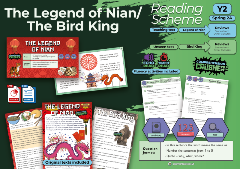 Year 2 Comprehension Crusher Reading Scheme – Spring 2a – The Legend of ...