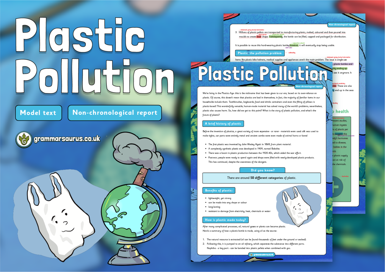 Year 6 Model Text – Non-chronological report – Plastic Pollution ...