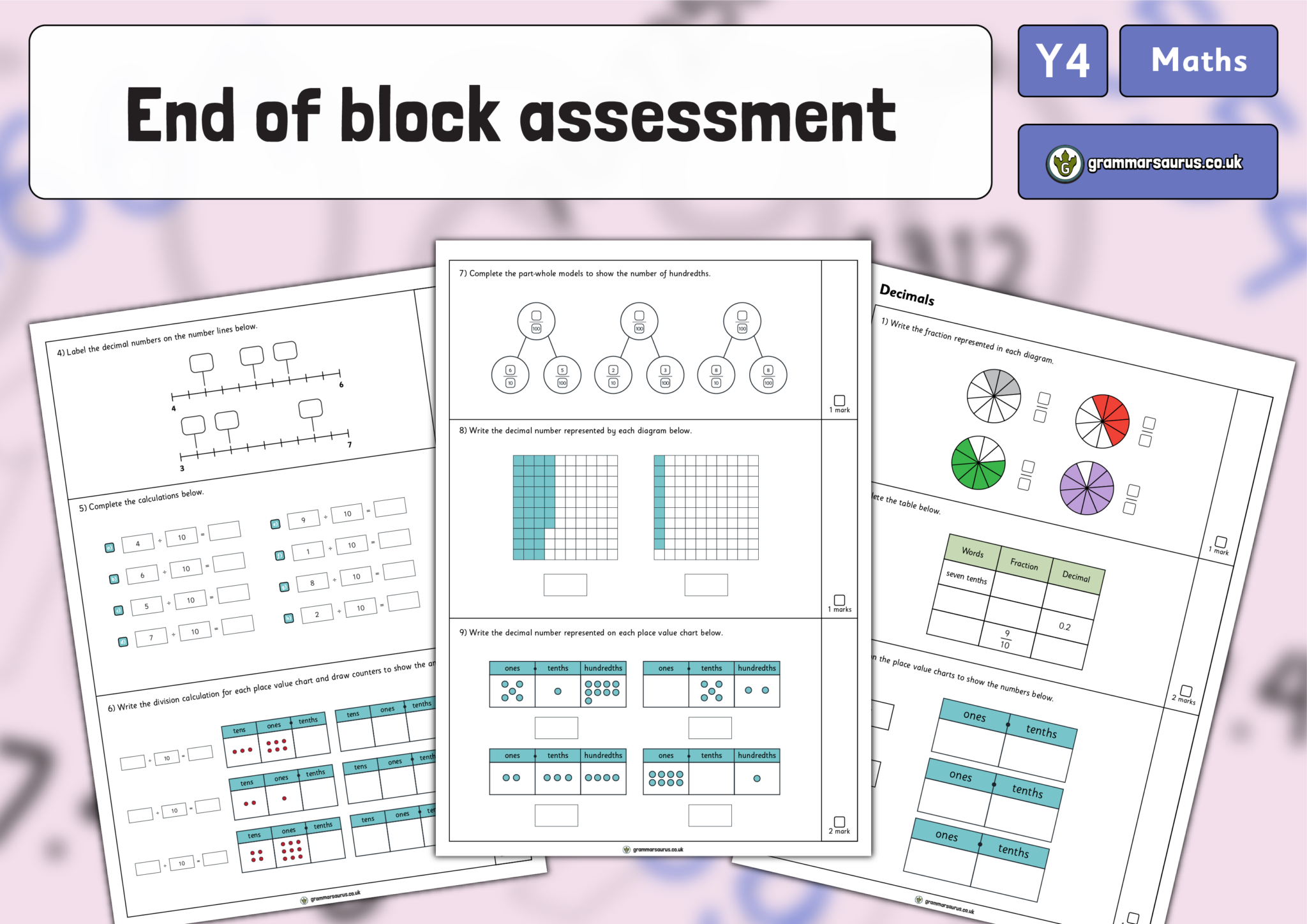 End of block assessment ad - Grammarsaurus