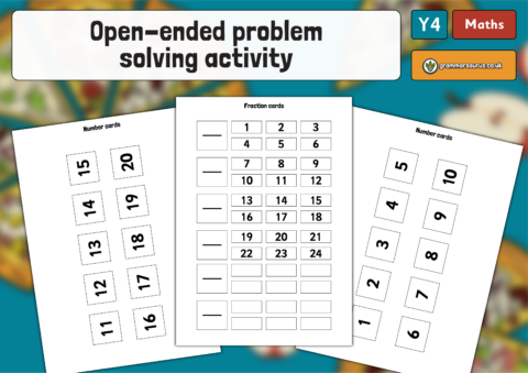 Year 4 Fractions – Open-ended problem solving activity - Grammarsaurus