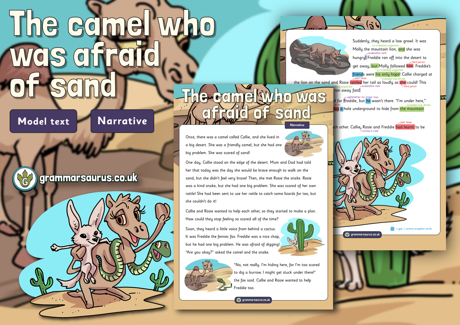 Year 1 Model Text - Narrative - The camel who was afraid of sand ...