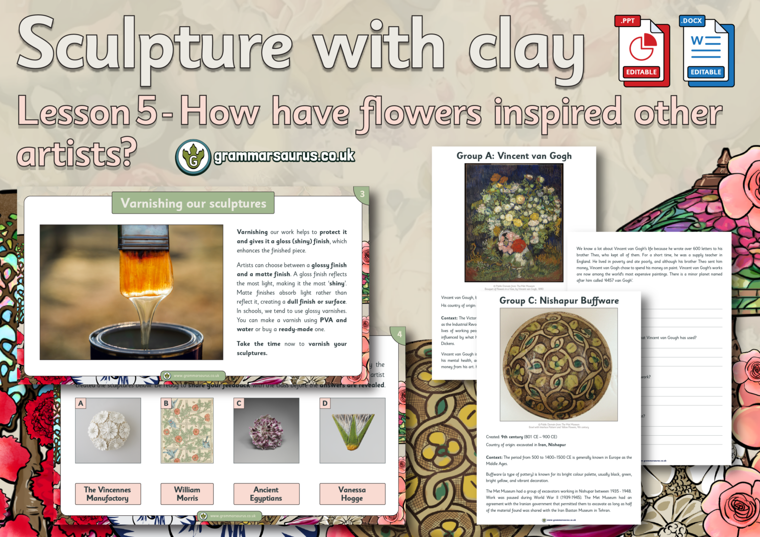 Year 5 Art – Sculpture with clay – How have flowers inspired other ...