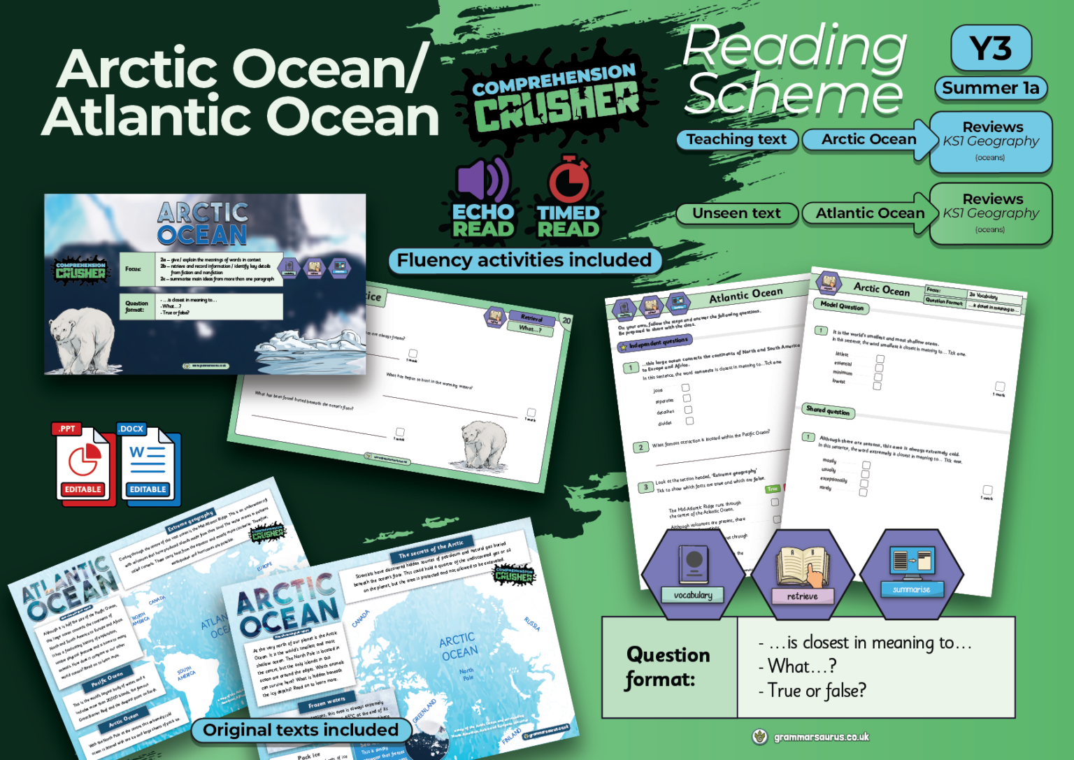 Year 3 Comprehension Crusher Reading Scheme – Summer 1a – Arctic Ocean ...