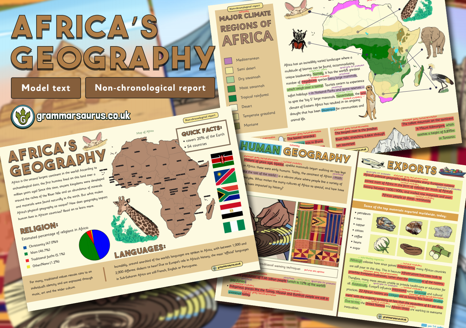Year 5 Model Text – Non-chronological report - Africa's Geography ...